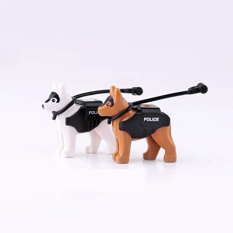 Мини-фигурки полицейские собаки, цвет: черный, 2