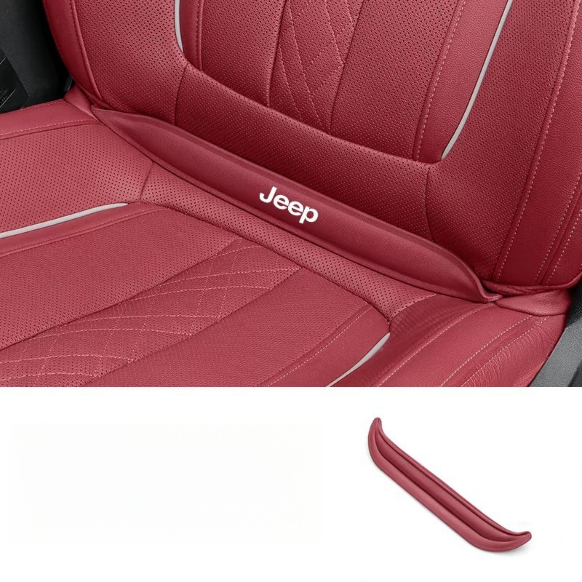 Заглушка для зазора сиденья автомобиля для накладки на сиденье Jeep, 2 шт, красная