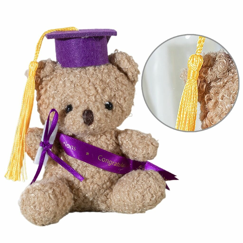 Выпускной мишка Dr. Hat Bear-Фиолетовый