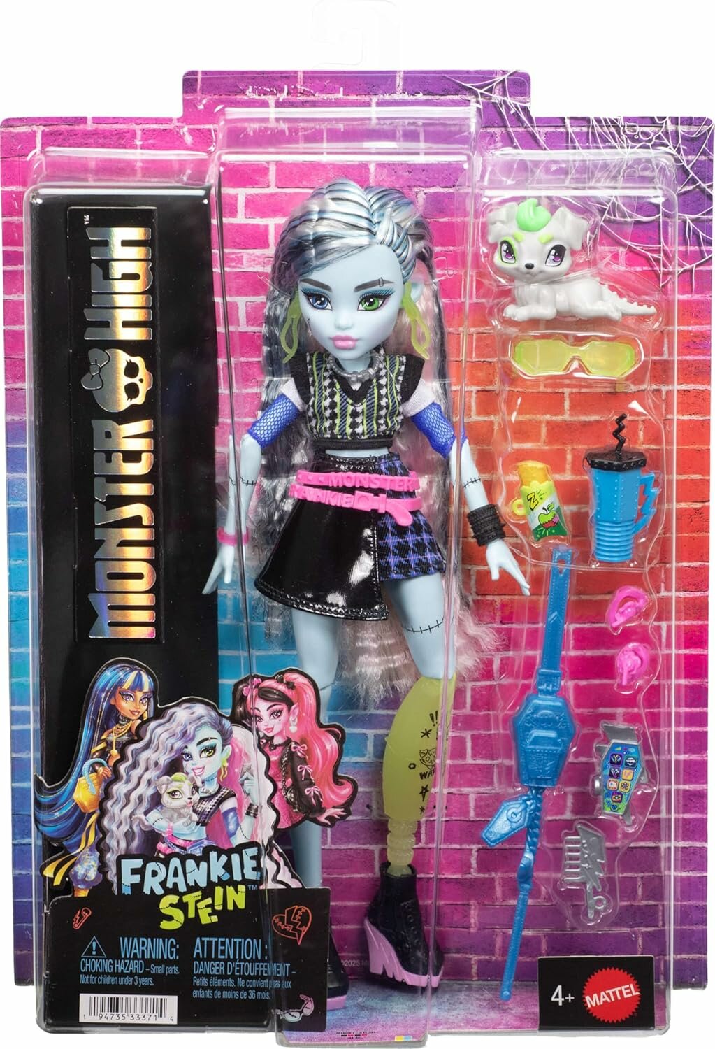 Кукла Mattel Monster High - Frankie Stein Френки Штейн с питомцем - Кукла с аксессуарами Монстр Хай JHK31