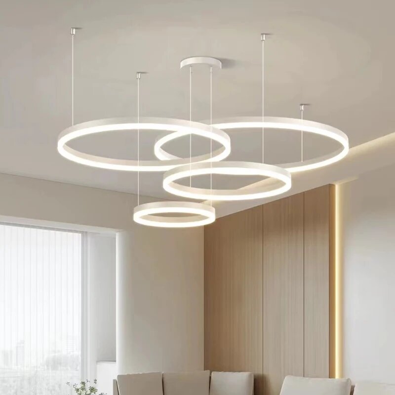 LED люстра кольцо White 40/60см Cool White