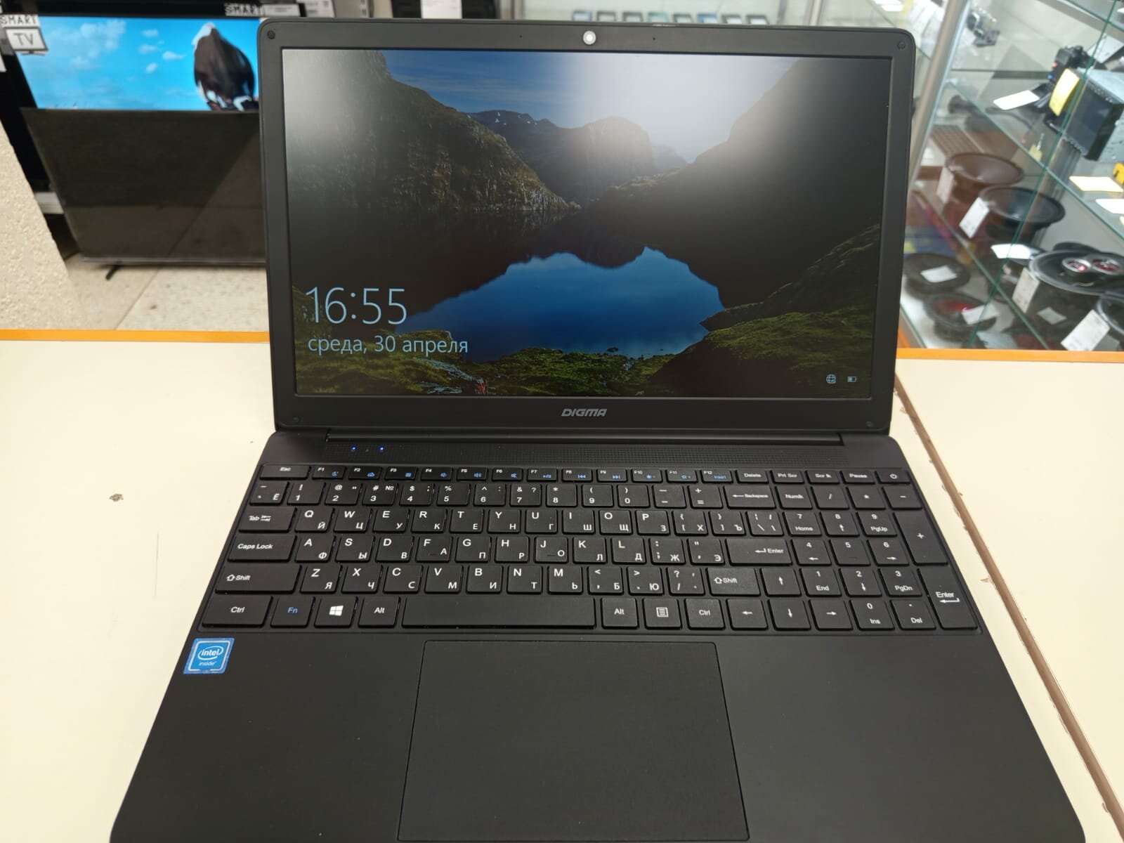 Ноутбук Digma EVE 15 P417, 15.6", IPS, Intel Celeron N4000 8ГБ, SSD 256ГБ, Intel HD Graphics 600, черный (ncn158cxw01), б/у, уценка