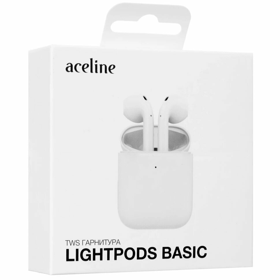 Наушники TWS Aceline LightPods Basic белый 2020, IPX4, Bluetooth 5.0