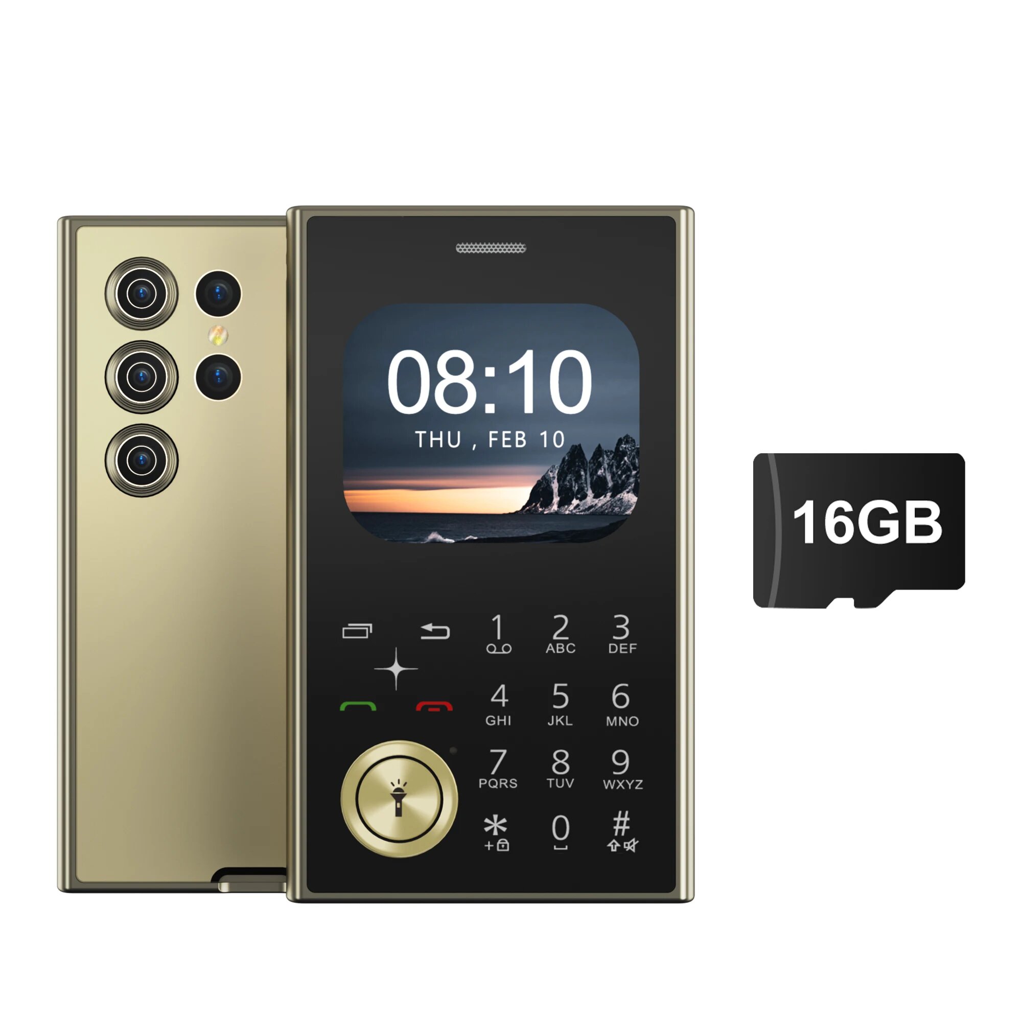 SERVO V8 Золотой, 2 SIM, 2G, 16GB TF card