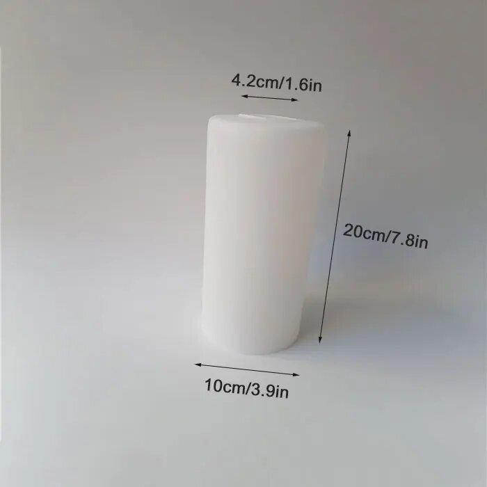 Матовый стеклянный цилиндрический абажур D10cmxH20cm