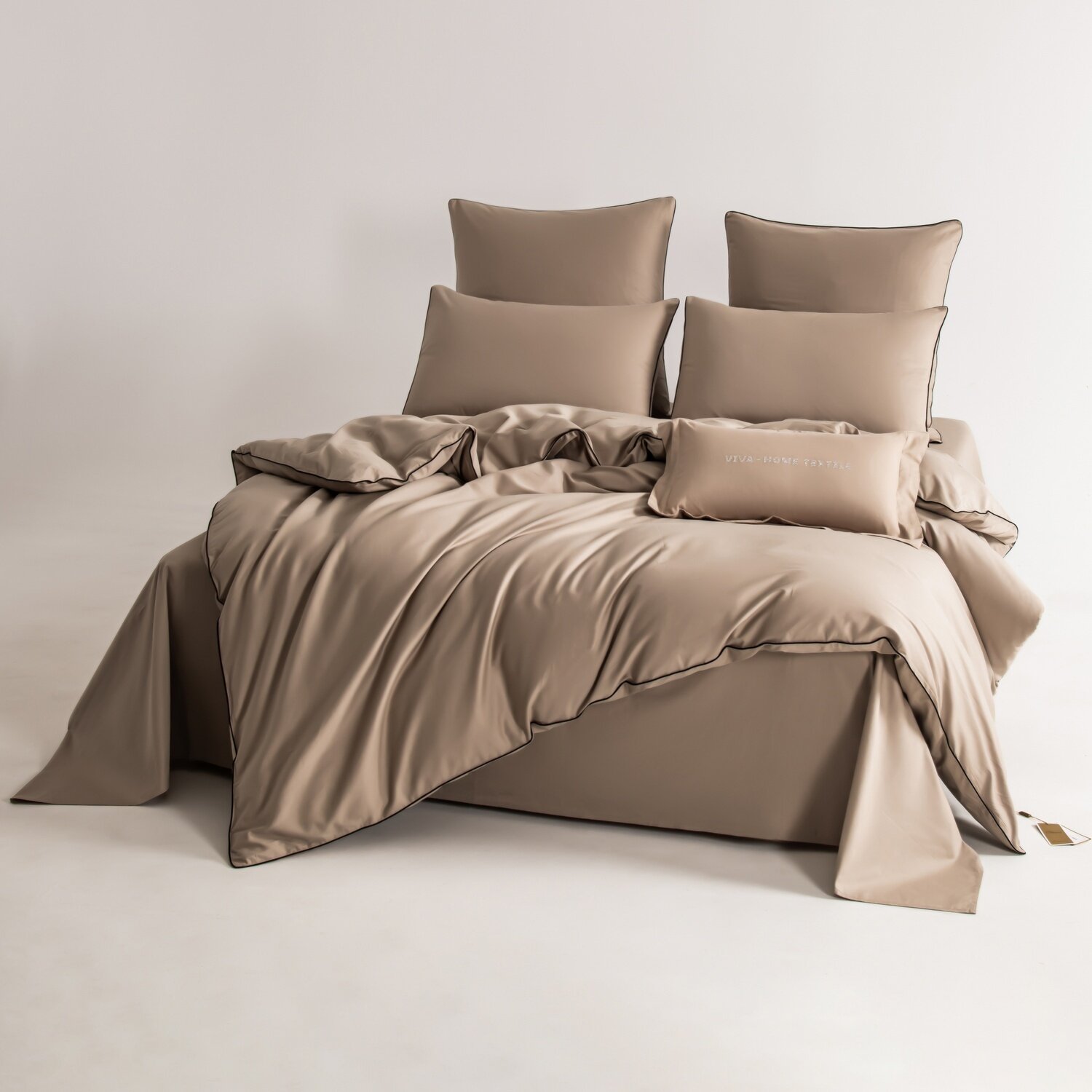 Постельное белье Однотонный Сатин Элитный OCE022, 2 спальный, наволочки 4 шт
