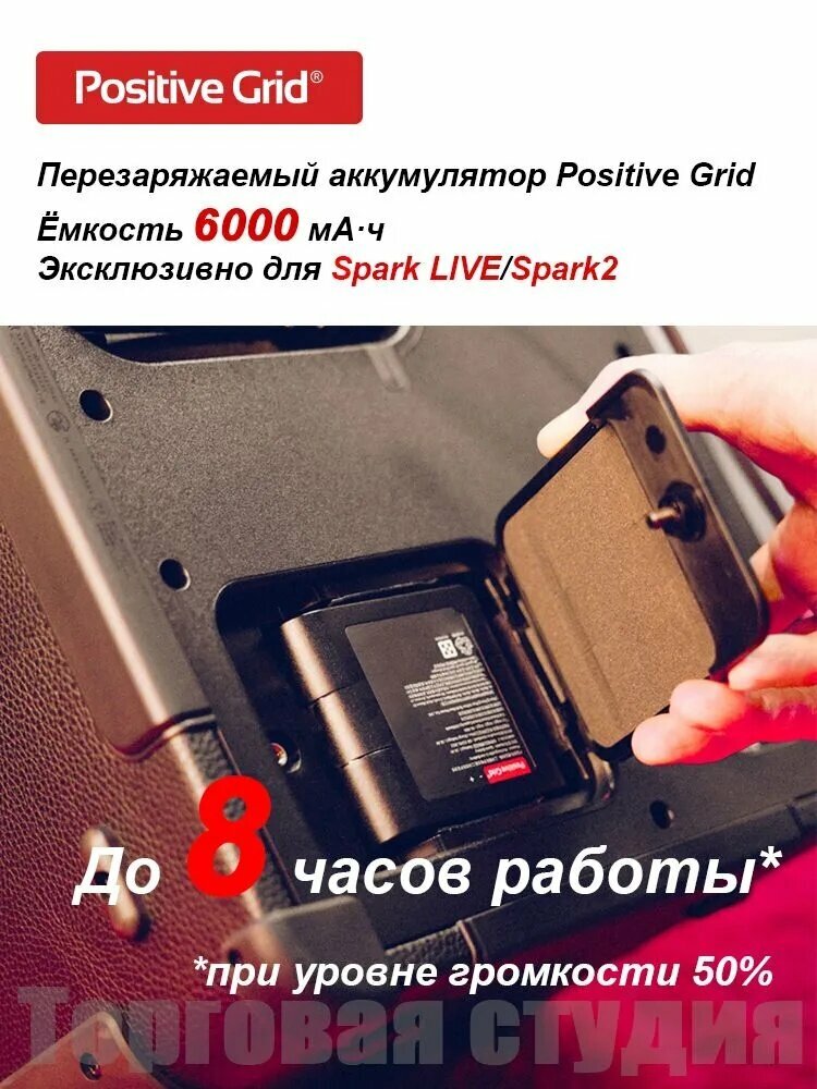 Перезаряжаемый аккумулятор Positive Grid ёмкостью 6000 мАч, эксклюзивно для SparkLIVE/Spark2