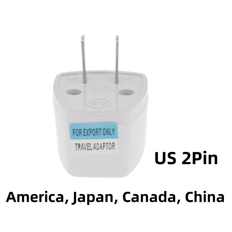 Адаптер питания US 2Pin для Америки, Японии, Канады, Китая