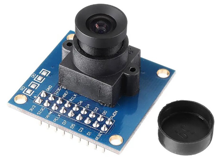 Модуль OV7670 с помощью стендапа фотографирует электронно собранную панель STM32