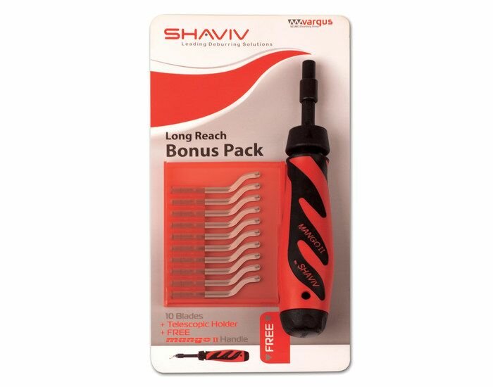 Комплект для удаления заусенцев Shaviv E100S (Cobalt) Long Reach 155-00182 10 лезвий + Holder в комплекте