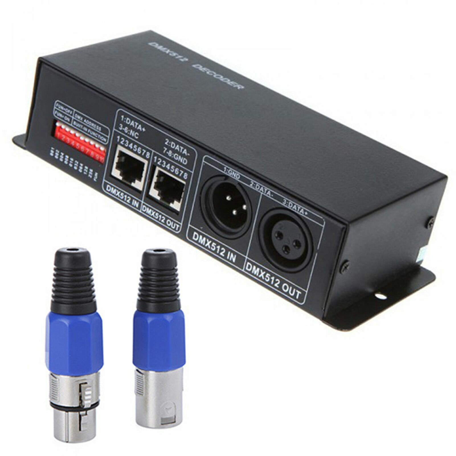 DC 12V-24V 3-канальный DMX контроллер для светодиодной ленты RGB 300 LED