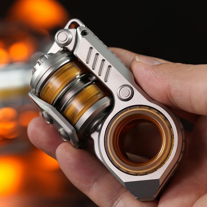 Эксклюзивный спиннер EDC Zhendan из стали, антистресс игрушка с функцией камертона и пуш поп рэтчет