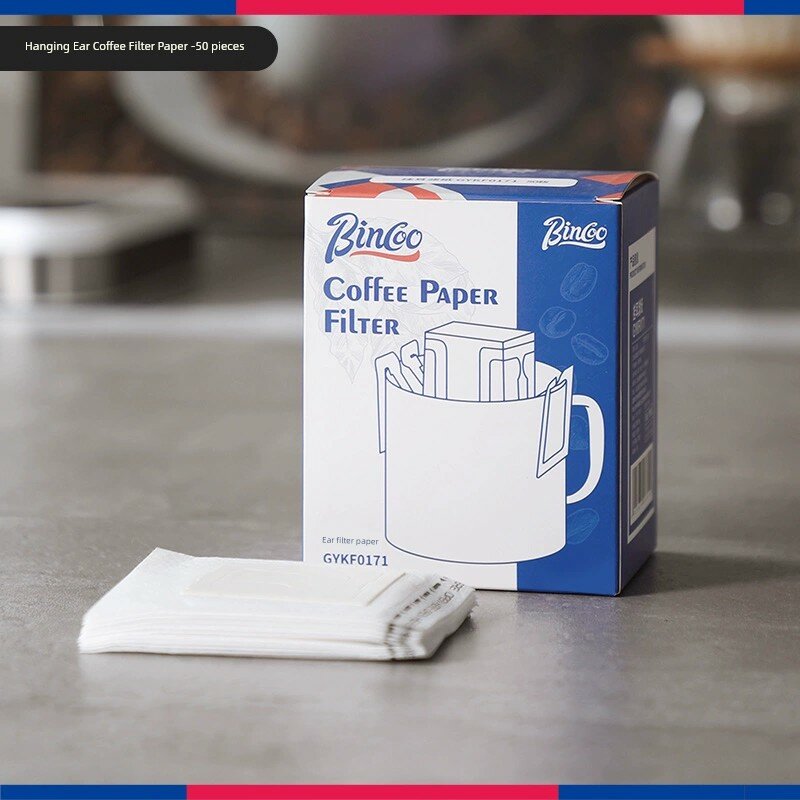 Бумага для фильтрации кофе Bincoo ручной работы, в форме веера, для кофеварок Мока, с коробкой для хранения и ручкой