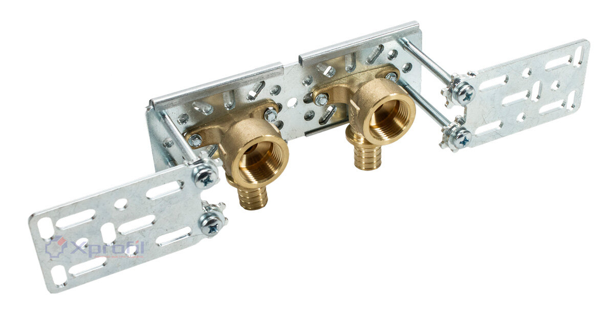 ХОМмет ХМ90909992 Xprofil Регулируемая по глубине планка для монтажа 2 водорозеток, 1 шт