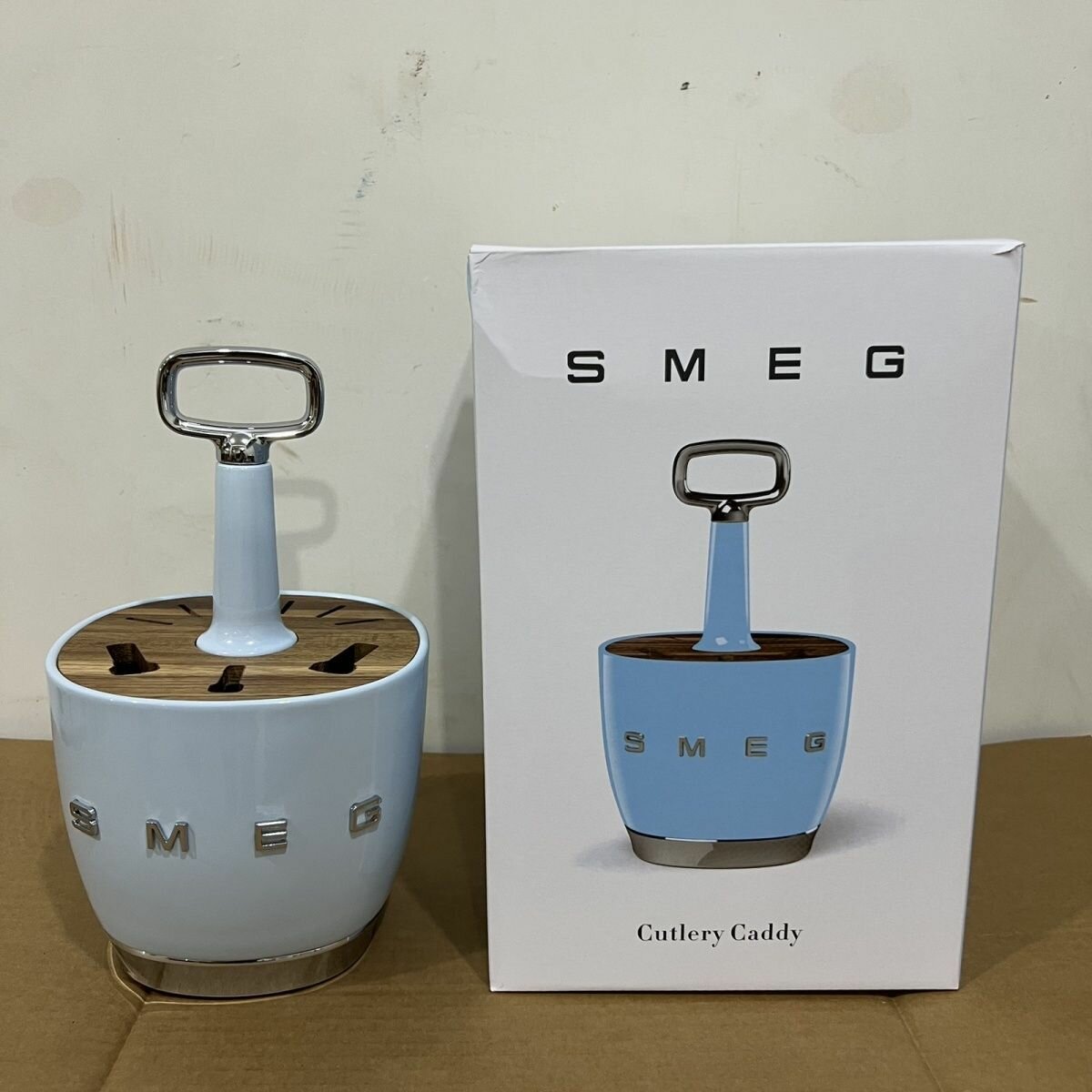 SMEG кремовый стиль кухонная посуда из нержавеющей стали ретро набор ножей, вилок и подставок для ложек