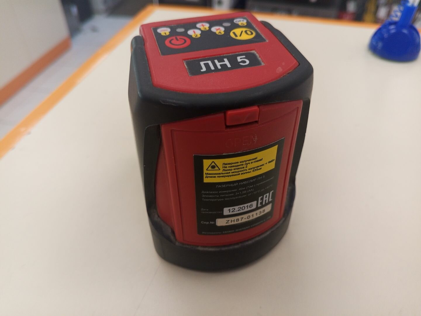 Нивелир лазерный Elitech ЛН 5/4В (арт. E0306.005.00) / лазерный уровень красный луч Б/у Уценка