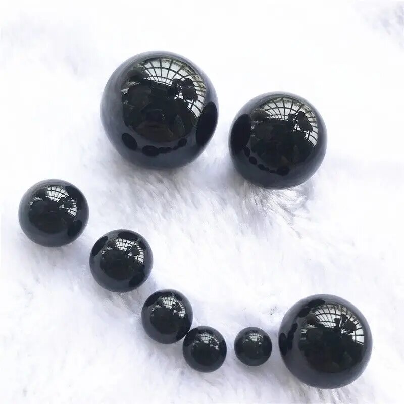 Стеклянные бусины Colol 30 мм с двойным отверстием 200pcs 30mm, black