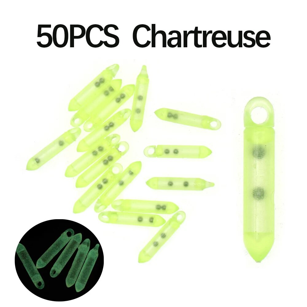 50шт светящихся шариков для рыбалки Chartreuse