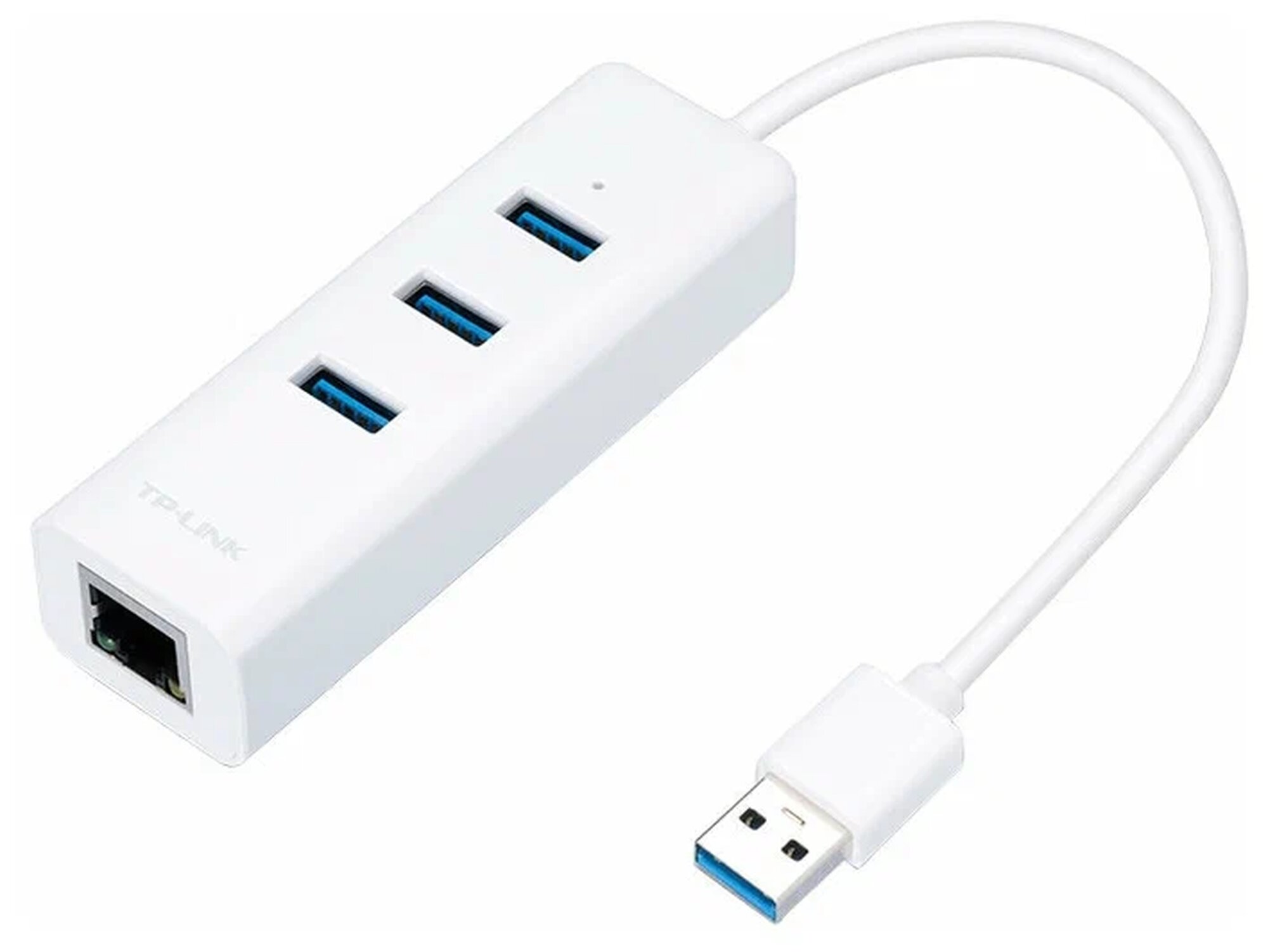 Сетевая карта TP-Link UE330, 3 USB-порта, обратная совместимость, белый