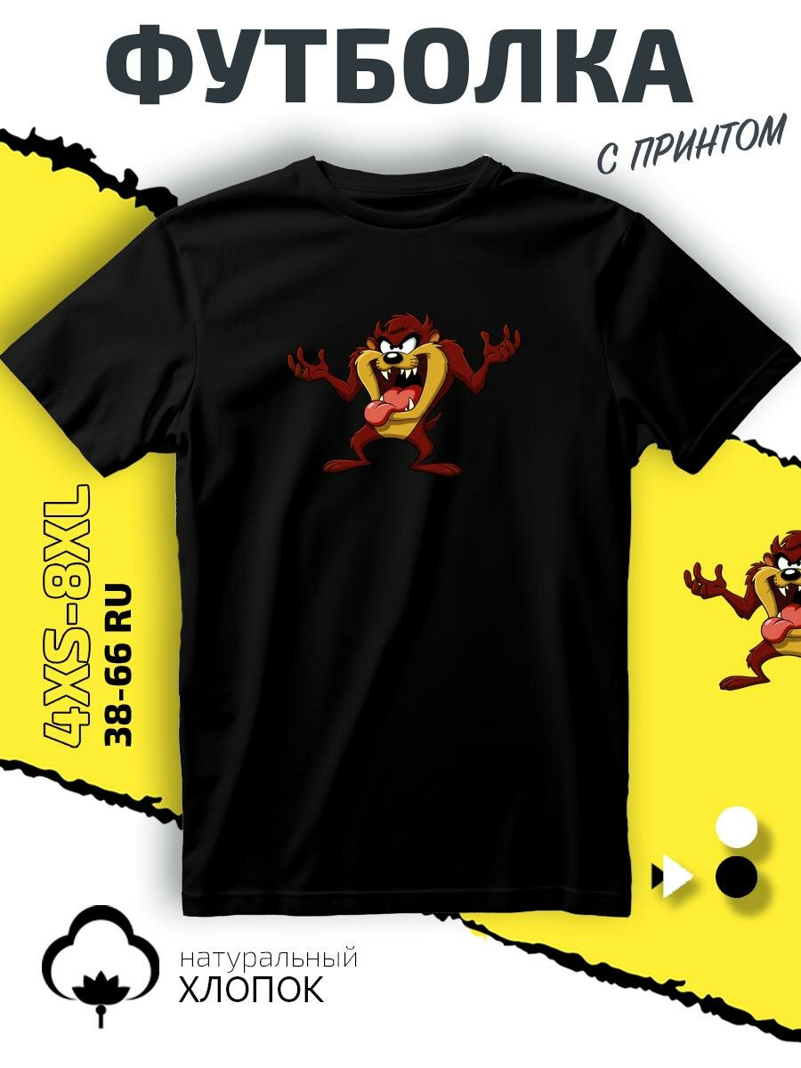 Футболка Тасманский Дьявол мультфильм Looney