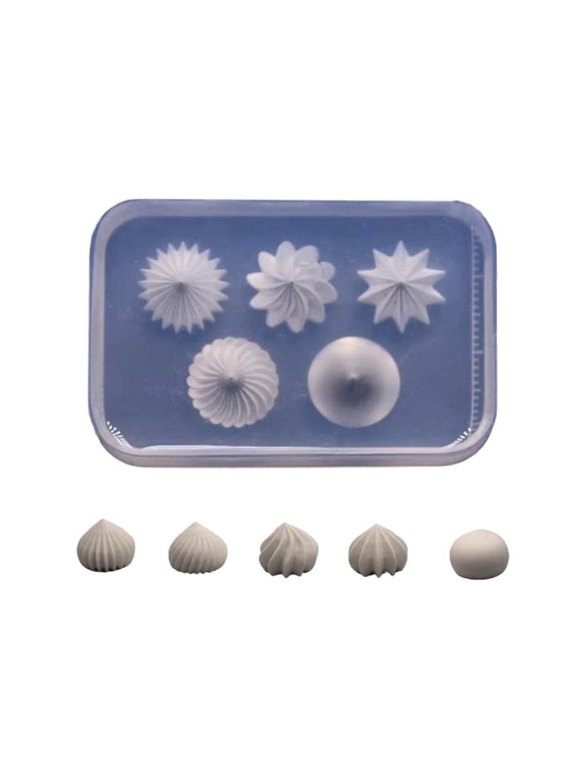 Силиконовая форма из маленьких кремовых бусин для изготовления ювелирных изделий и поделок