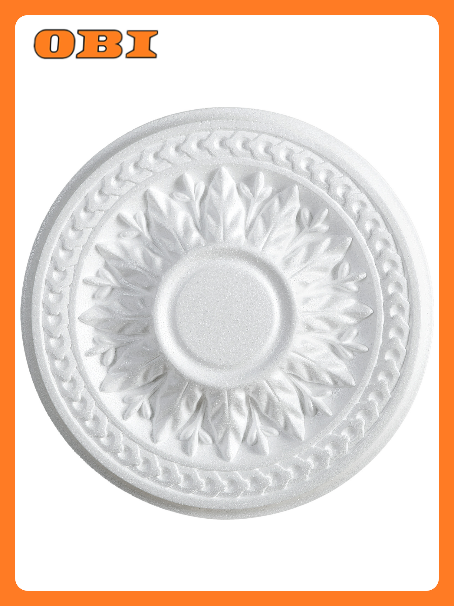 Розетка потолочная Format 280Б, диаметр 280 мм, полистирол, под покраску, белый, Круг, монтаж клеевой