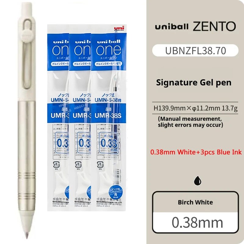 Новые шариковые ручки UNIBALL ZENTO с низкой гравитацией, сверхгладкое струящееся письмо, ручка-роллер с пониженным трением, эстетические принадлежности