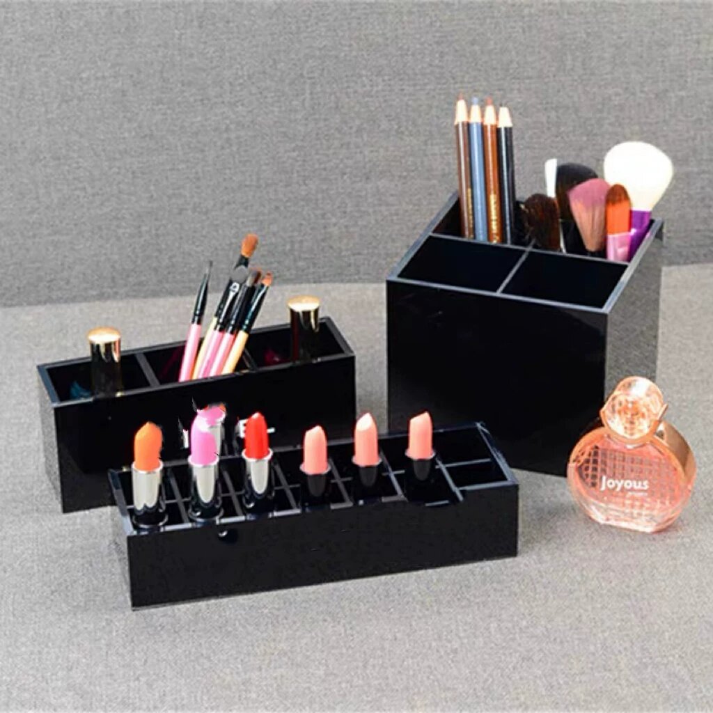 Акриловая коробка для хранения помады с несколькими сетками, туалетный столик, коробка для хранения помады, глазурь для