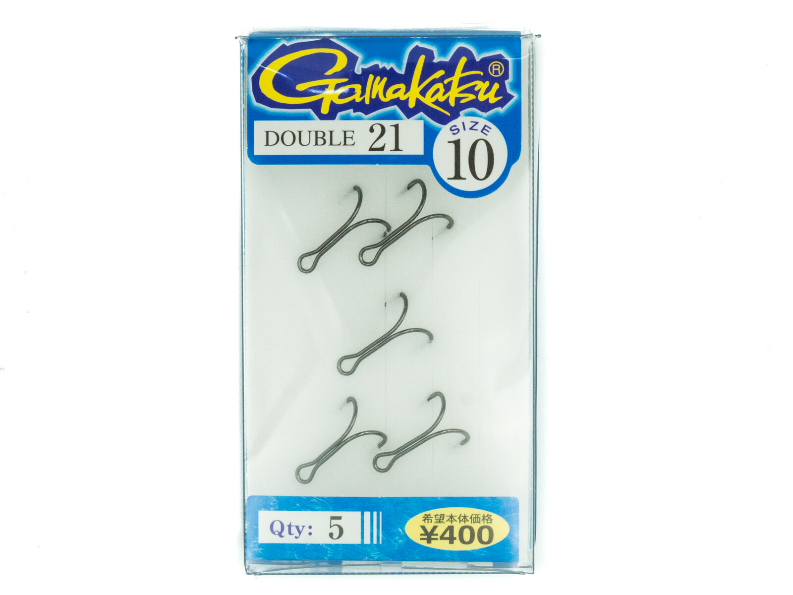 Крючки двойные для рыбалки GAMAKATSU DOUBLE 21, размер #10, 5 шт в упаковке