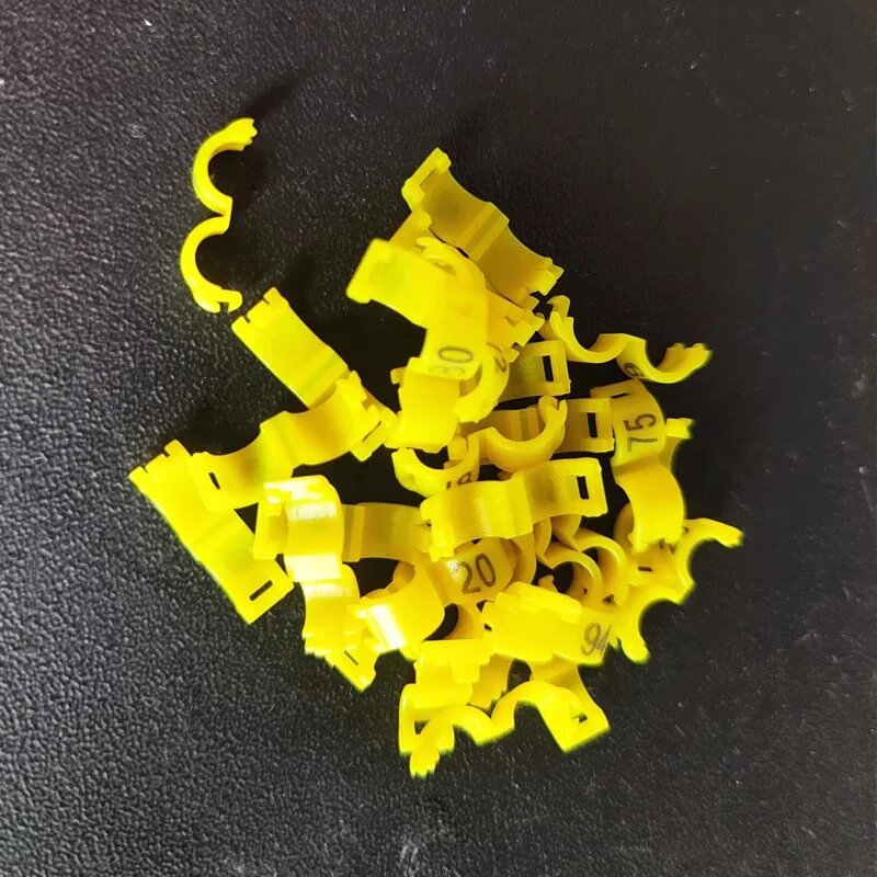 Кольца для птиц JIECARE 10 шт. Желтый, 3mm, yellow