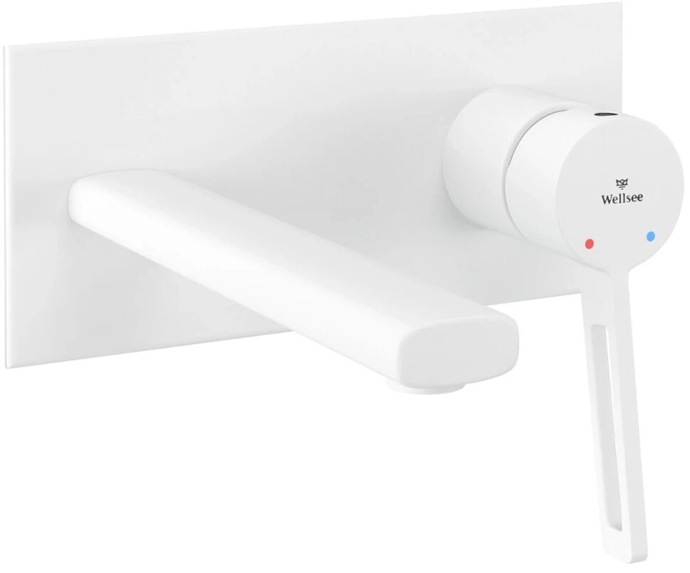 Смеситель для раковины Wellsee ONCE! and forever 182415001 встраиваемый, белый матовый