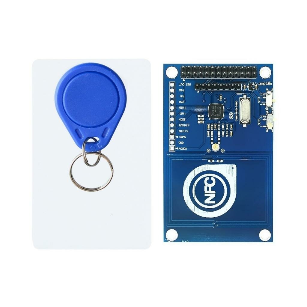 Модуль NFC PN532 для чтения карт, установленный