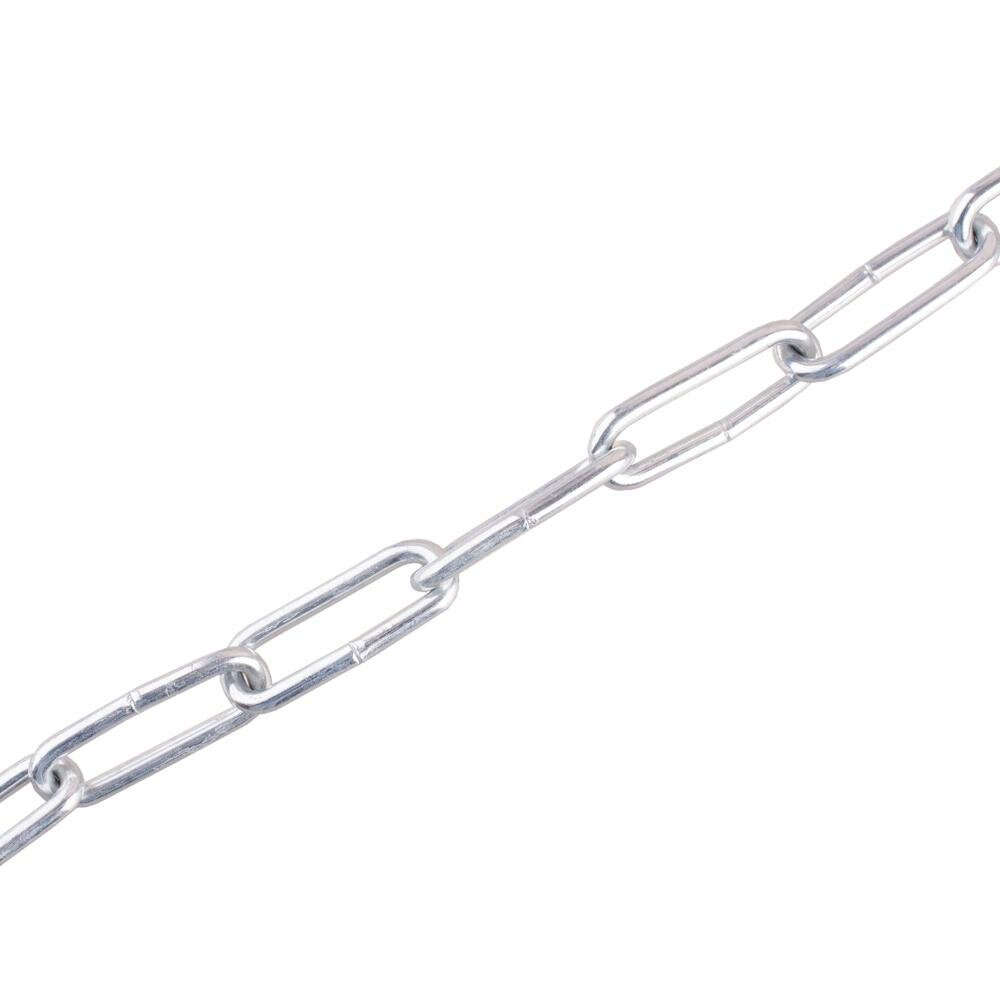 Цепь 4 мм длиннозвенная 10 м оцинкованная сталь рабочая нагрузка 100 кг