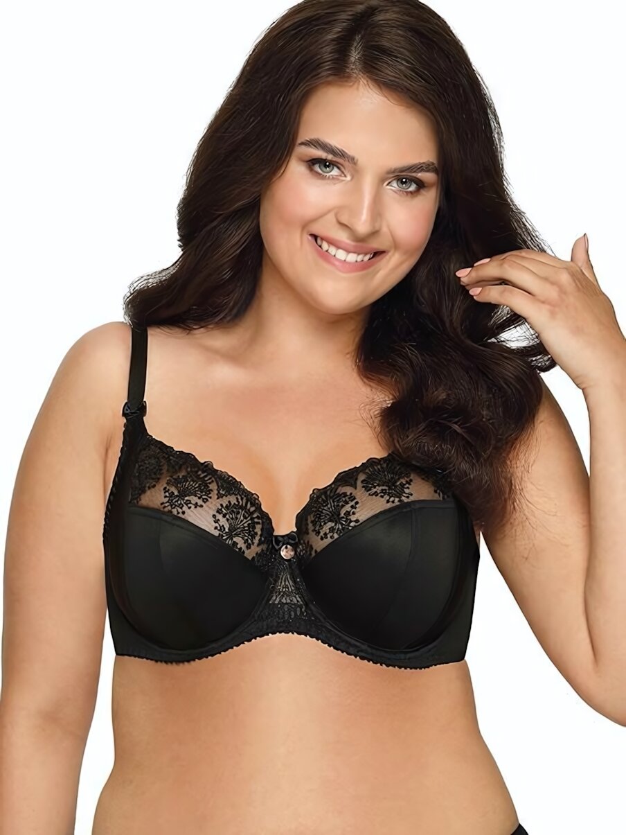 Бюстгальтер Бюстгальтер plus size на косточках с нежными кружевными элементами