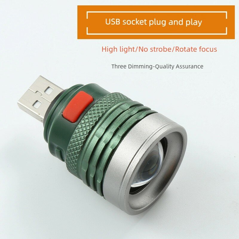 K21 USB светодиодный фонарик с белым светом, заряжается от power bank, незаменимый инструмент для кемпинга и активного