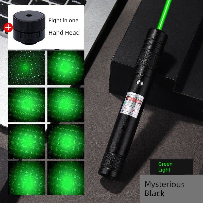 Лазерная указка, лазерный фонарь, зеленый свет, сверхъяркий, дальнобойный, мощный, с прямой зарядкой от USB,