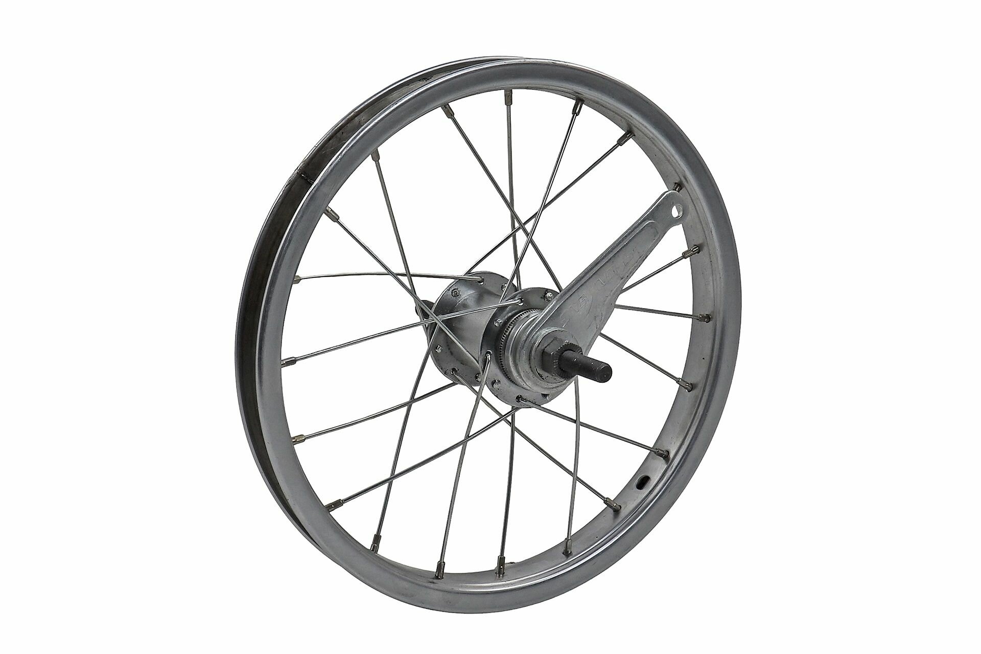 Обод 14" задний (хром) в сборе с втулк.