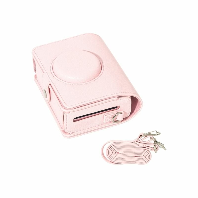 Подходит для камеры Mini EVO из искусственной кожи светло-розового цвета в стиле ретро messenger camera bag