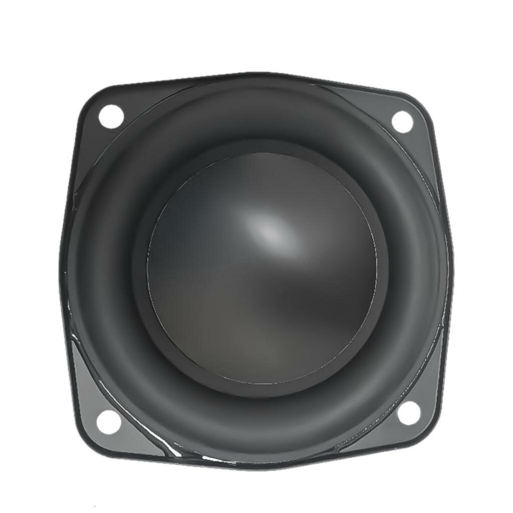 78 мм 3 -дюймовый динамик сабвуфера 40WATT Низкая частота для систем слуховых звуков и замены HiFi Horn, - Черное стекловолокно