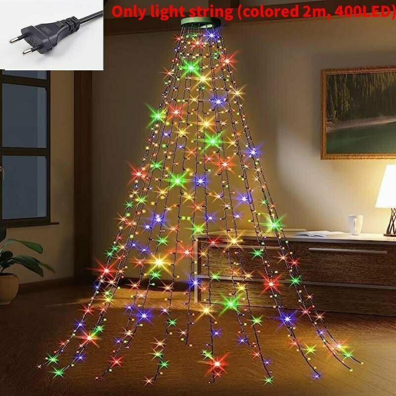 Christmas led tree top star lights with low voltage power for seasonal decor eu colorful 2m 400led