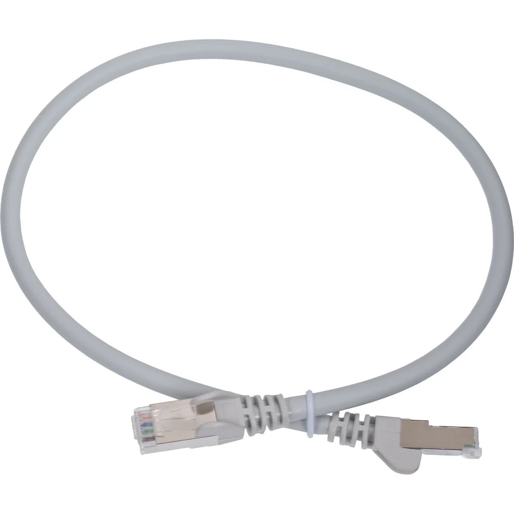 Патч-корд LANMASTER RJ45-RJ45, 4 пары, FTP, категория 6A, 0.5 м, серый, LSZH, LAN-PC45/S6A-0.5-GY