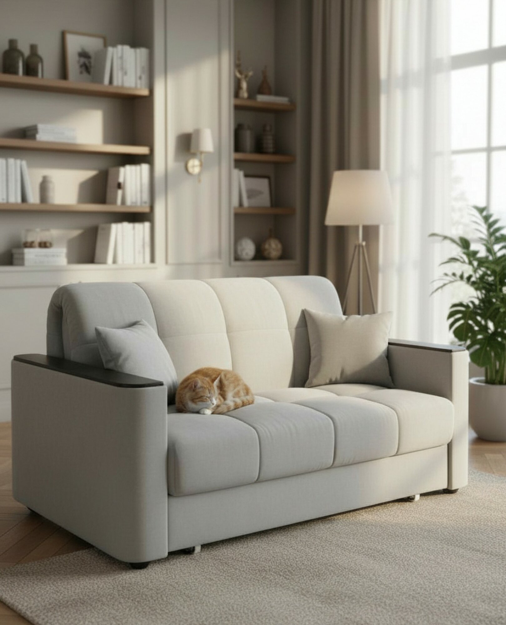 Диван Аккорд-1, диван аккордеон , на пружинном блоке, металлокаркас, ортопедический, для ежедневного сна