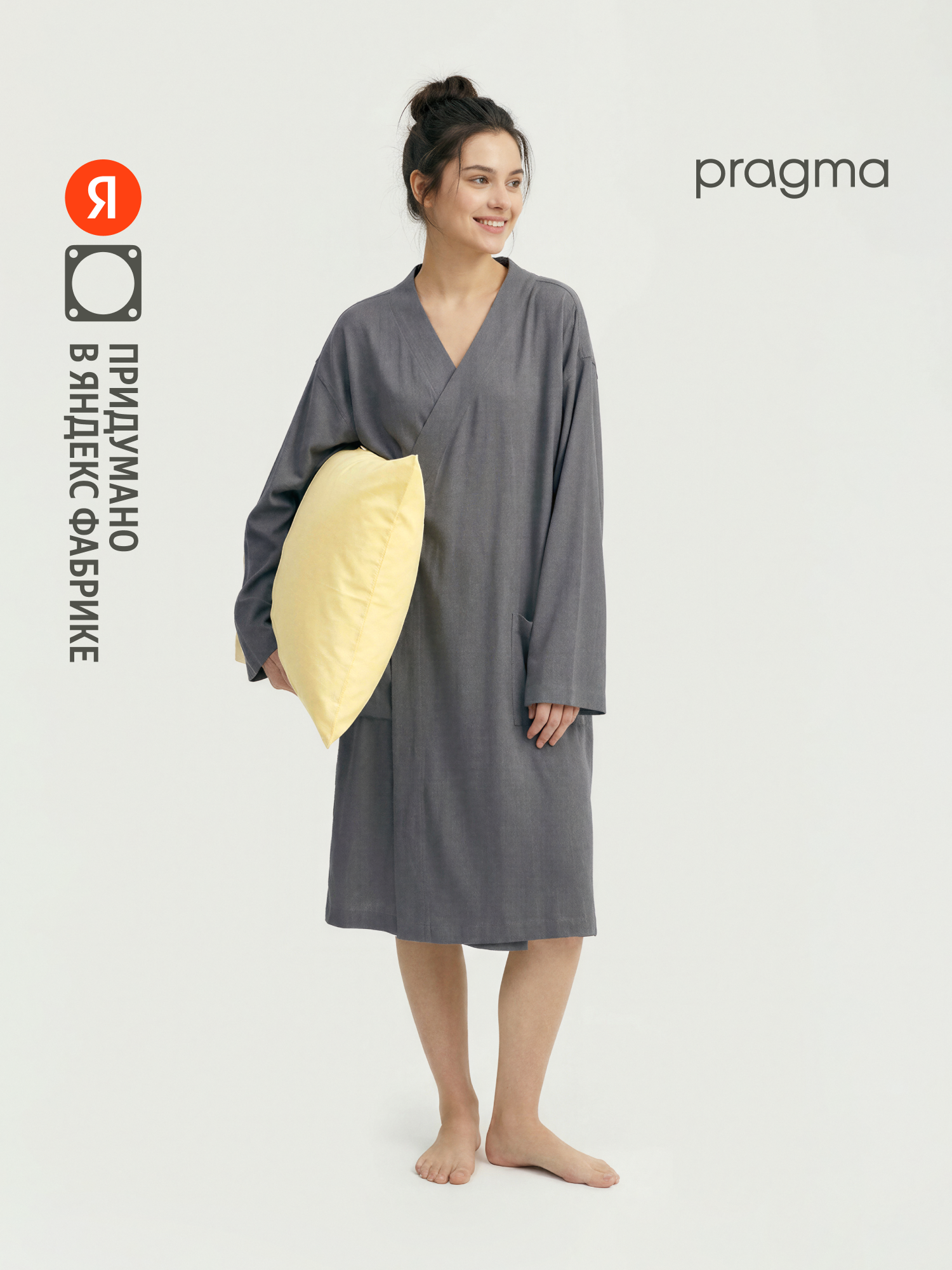 Халат ZEN из вискозы и льна