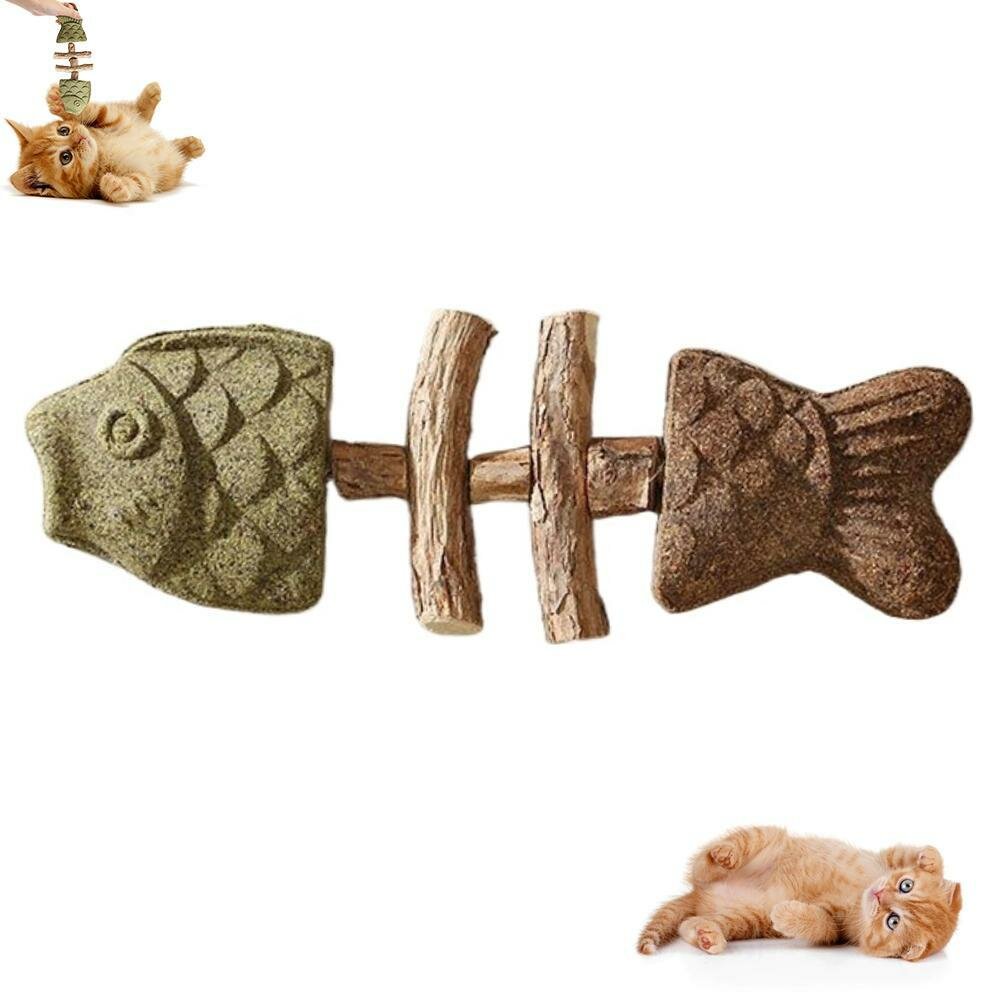 Игрушка для кошек, имитирующая коренные зубы рыбы, устойчивая к укусам и скучная забавная кошачья палочка