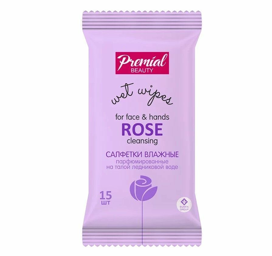 Premial La Fleur Салфетки влажные ароматерапия фиалка 15 шт
