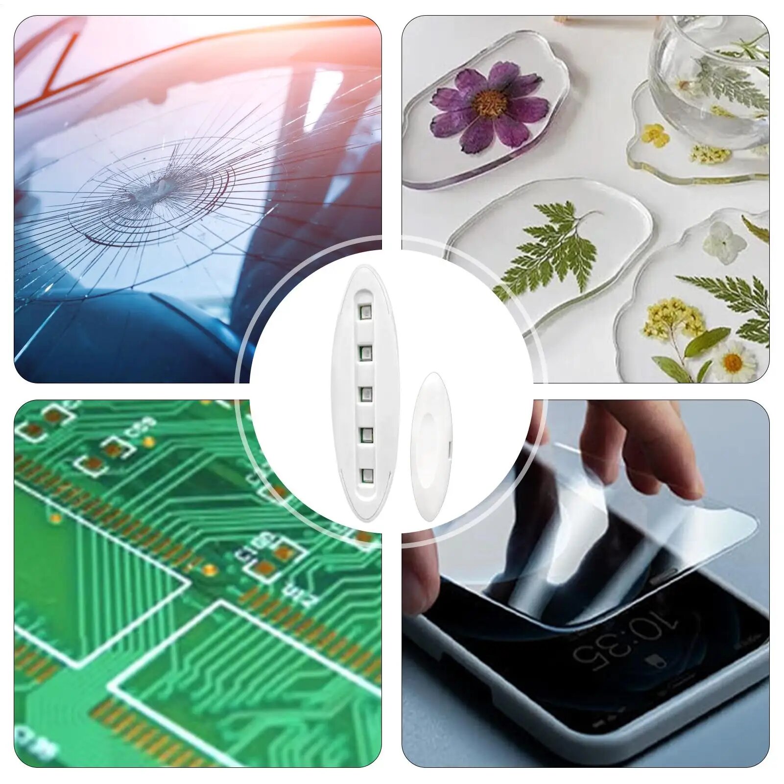 Светодиодная УФ-лампа с бусинами Светодиодная УФ-лампа Портативная светодиодная сушилка для ногтей Инструменты для дизайна ногтей Ремонт лобового стекла Лампа для отверждения смолы с портом типа C