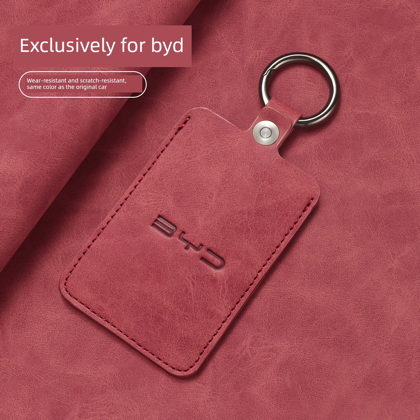 BYD NFC Карта-Кошелек для автомобилей Qin Pro, Song Plus, Hai Ou, Hai Tong - Красный цвет, Единая Круглая Застежка,