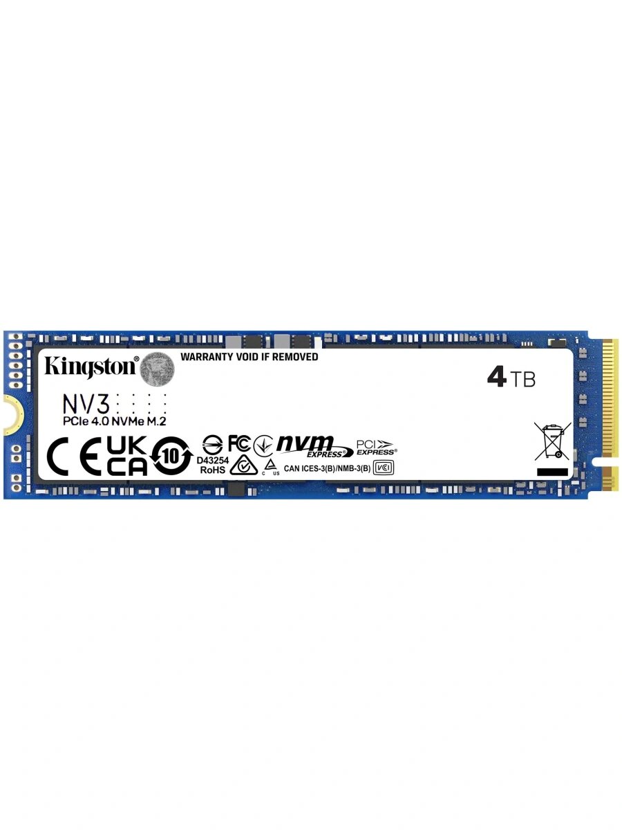 Накопитель SSD Kingston PCIe 4.0 x4 4TB SNV3S/4000G NV3 M.2 2280