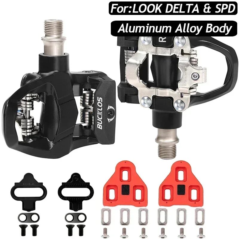 Велопедали BUCKLOS PD-M317 черные, Al-Delta-Spd-CleatSp