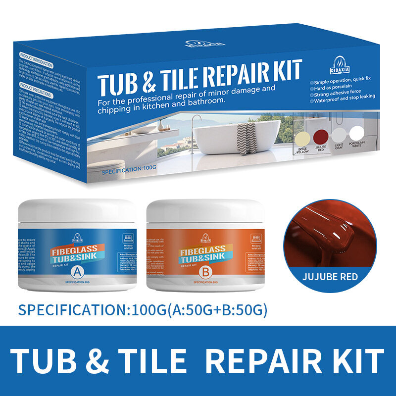 [2025]QIDAXIA Керамическая ремонтная паста для домашнего использования, клей для мраморных ванн и умывальников, клей для ремонта плитки